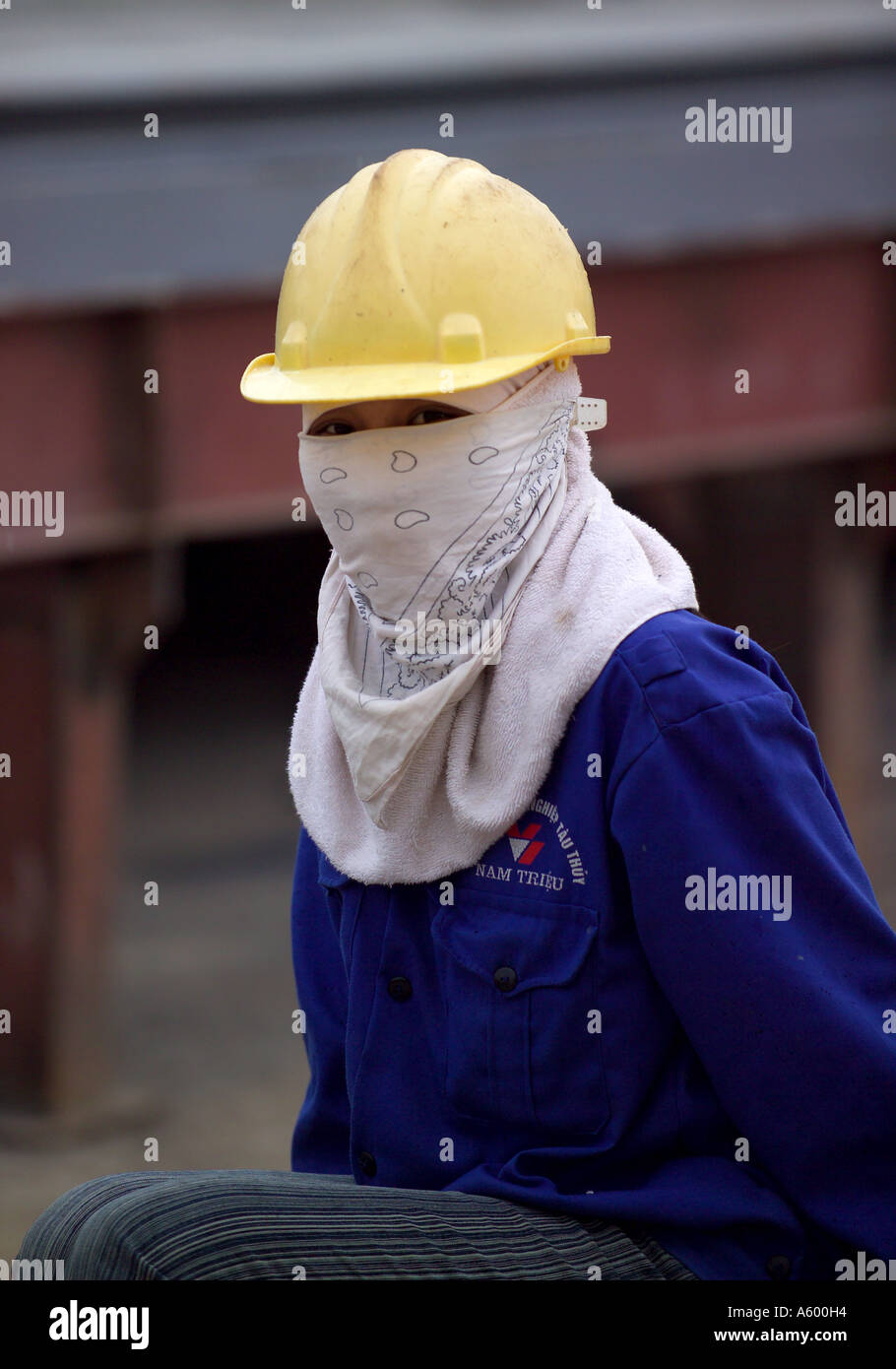 Female shipyard worker Vietnam, Asia Stock Photo - Alamy