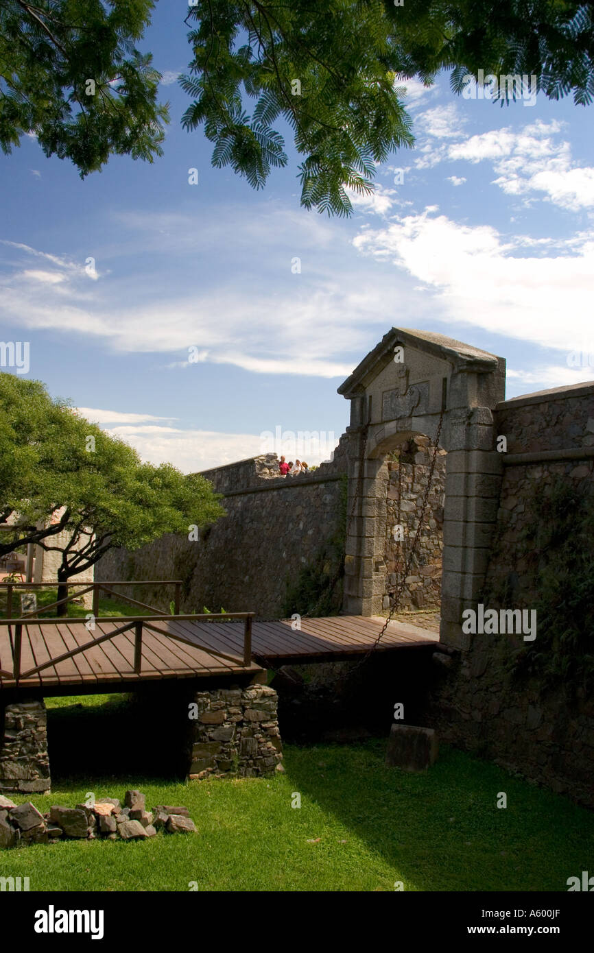 Drawbridge at historic fort in Colonia, Uraguay Stock Photo - Alamy