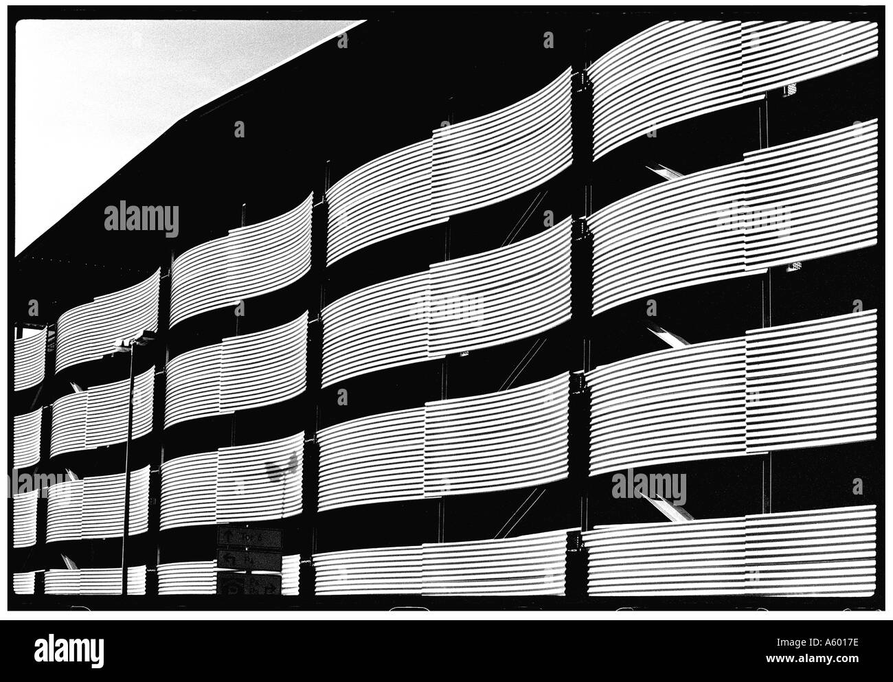 Facade of a parking garage in Germany Stock Photo - Alamy