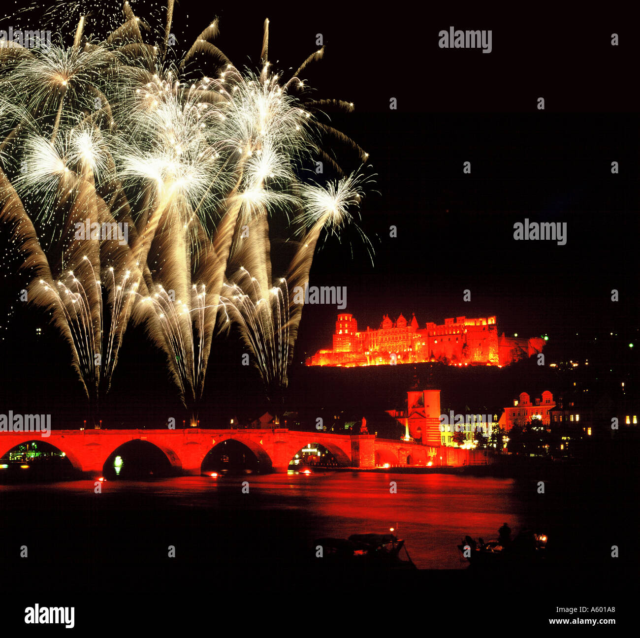 Heidelberg Castle Lighting Stock Photo - Alamy