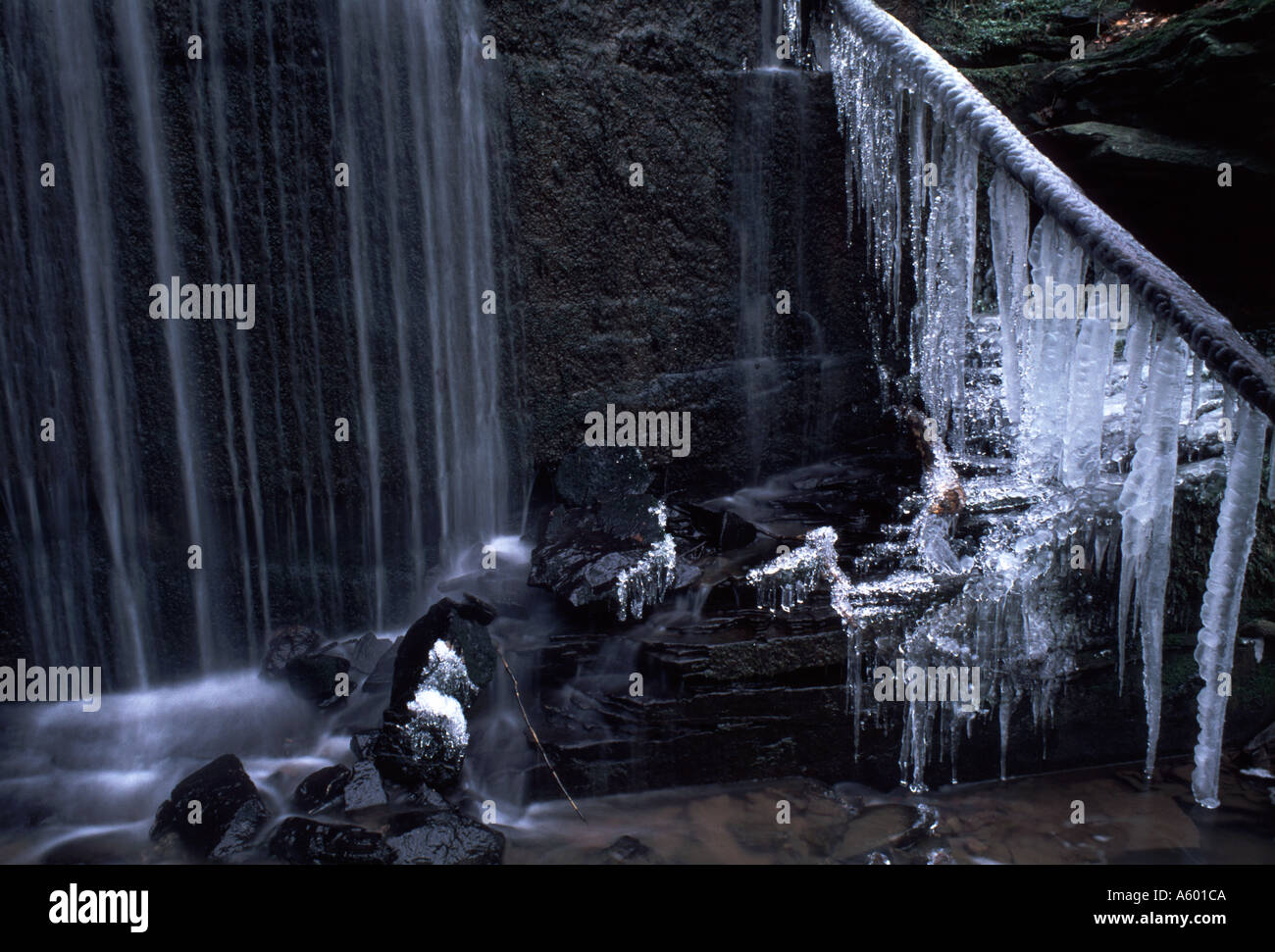 Frozen Waterfall in Germany Stock Photo - Alamy