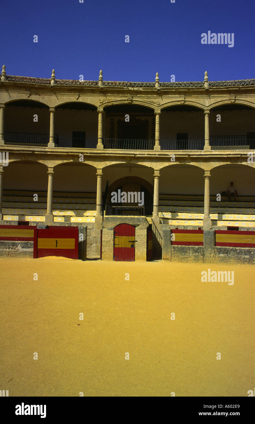 The arena in Ronda the oldest bullfighting ring in Spain Stock Photo ...