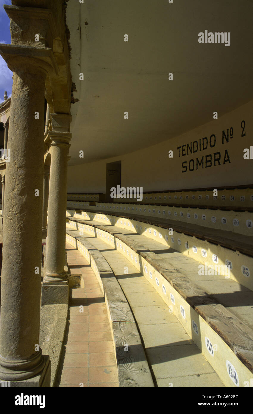 The arena in Ronda the oldest bullfighting ring in Spain Stock Photo ...