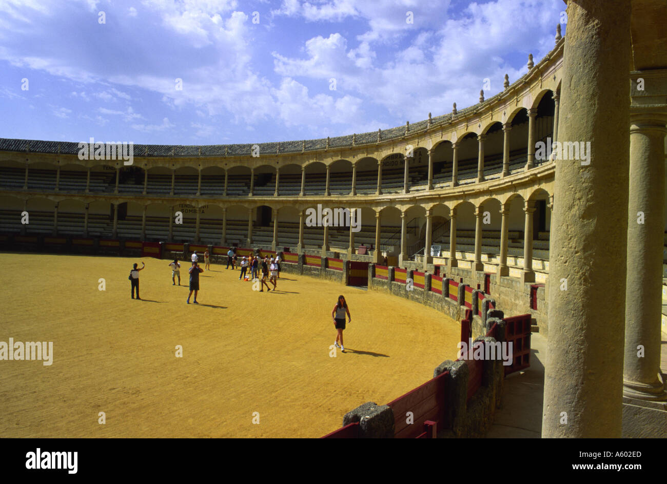 The arena in Ronda the oldest bullfighting ring in Spain Stock Photo ...