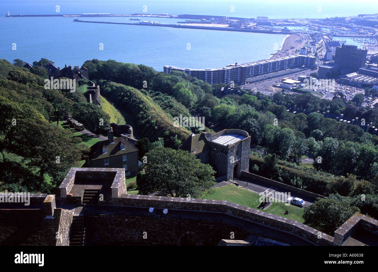 Dover Castle Birds Eye View