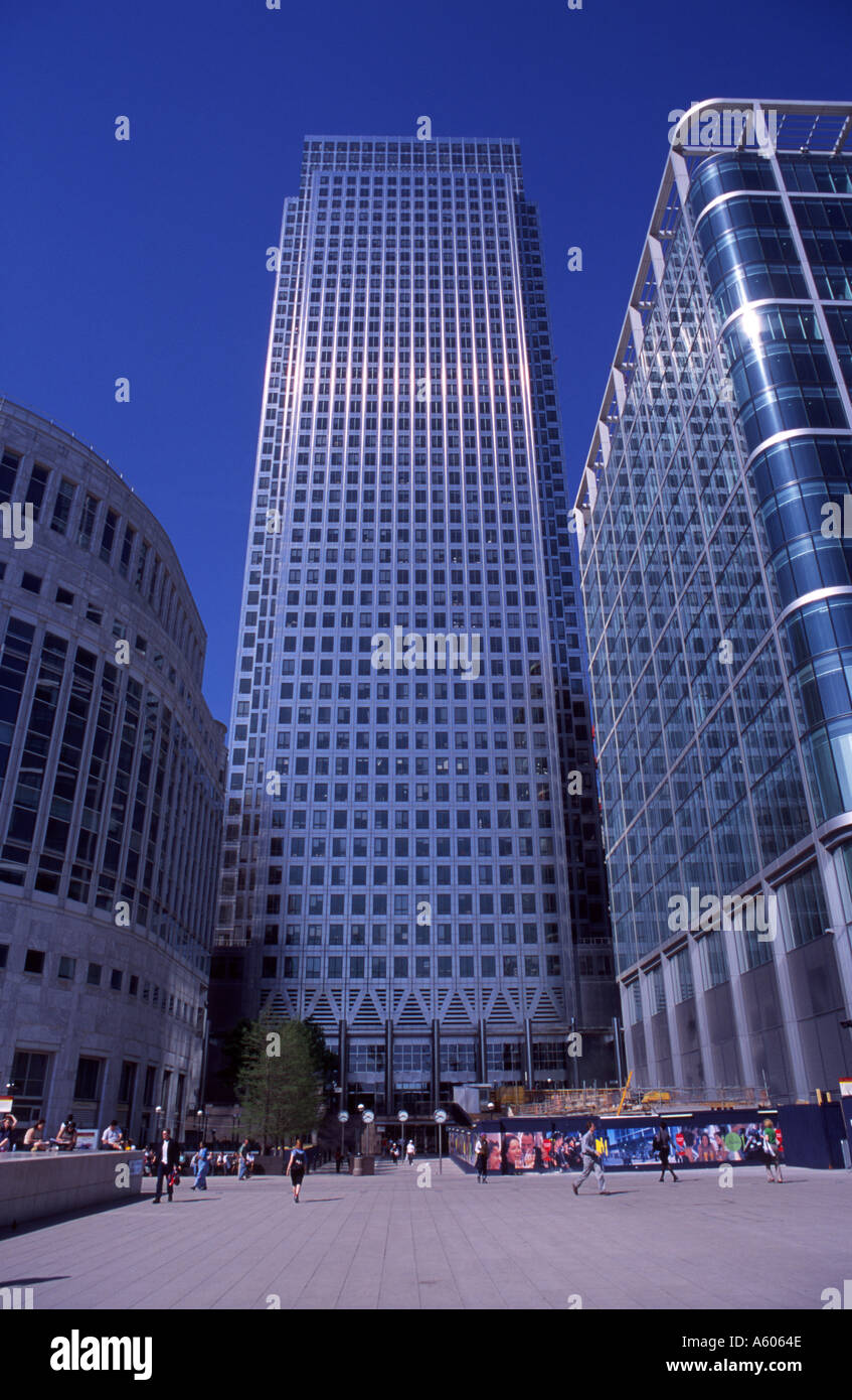 Office tower blocks at Canary Wharf Docklands London England UK Stock ...