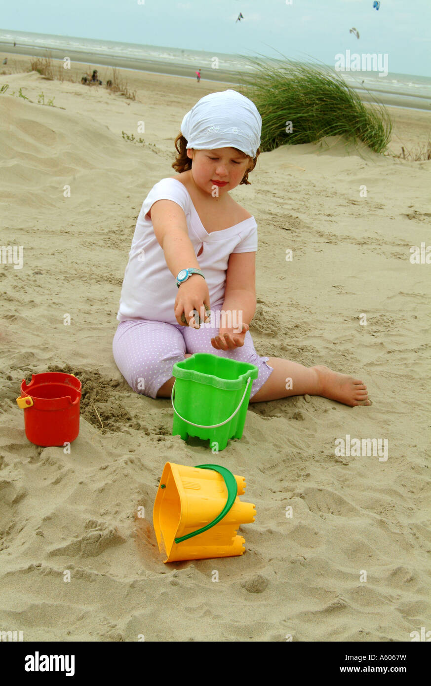 Playing At The Beach Stock Photo - Alamy