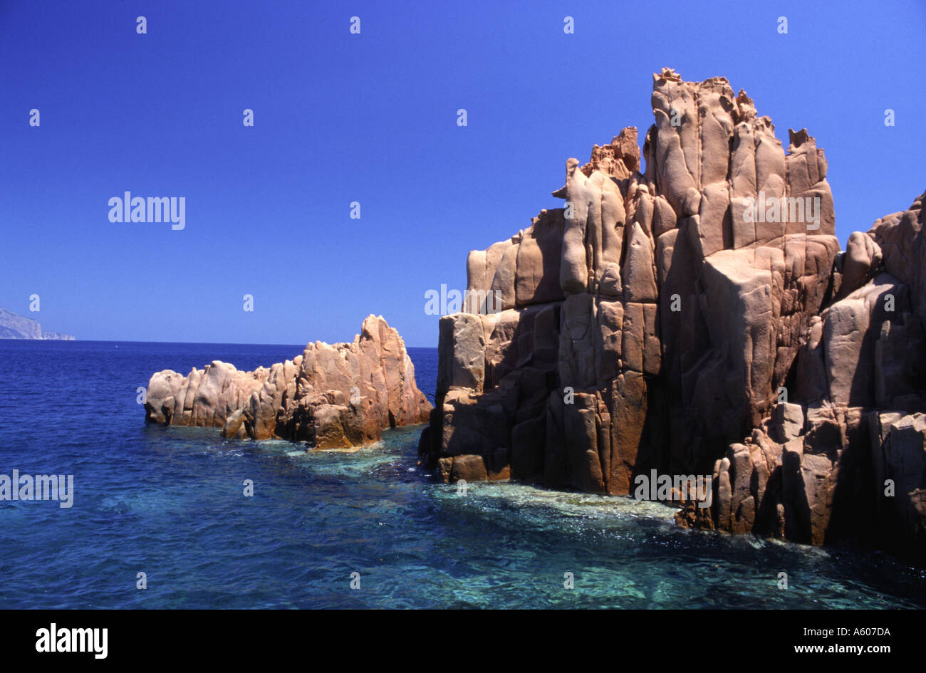 Pink Rock at Arbatax Sardinia Italy Stock Photo - Alamy