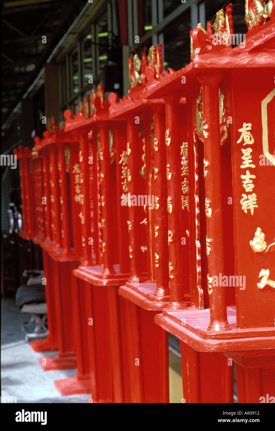 Red altars in a row Stock Photo - Alamy