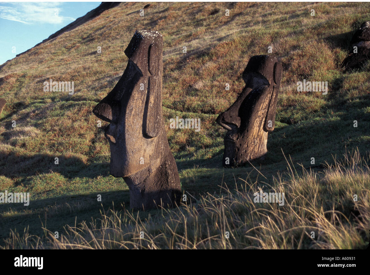 Easter Island Moai stone monoliths Stock Photo - Alamy