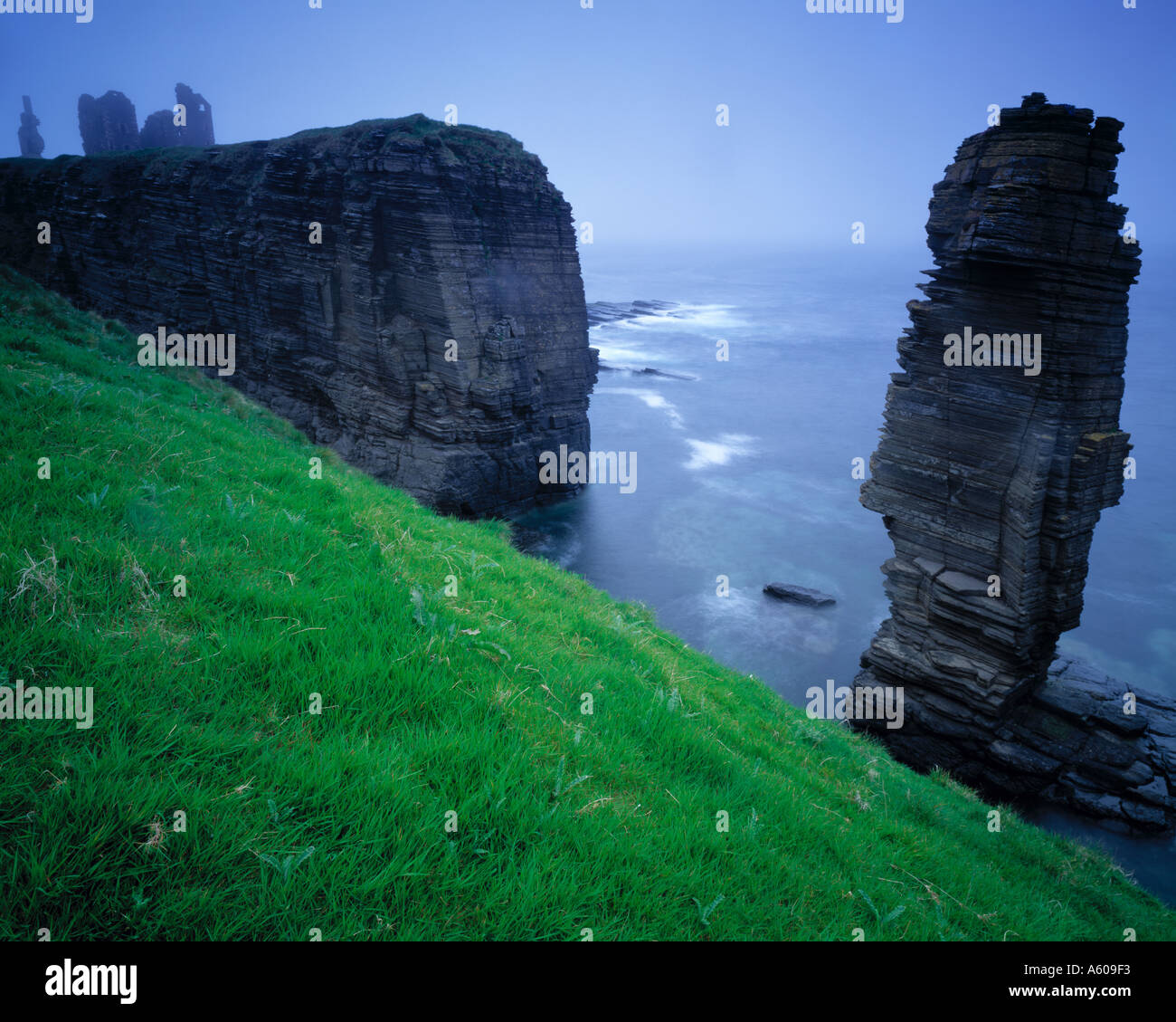 Pinnacle Ancient Castle Remains North Sea Scotland UK Stock Photo - Alamy
