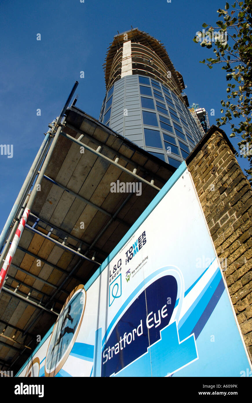 Construction on the Stratford Eye site in Angel Lane Stratford London ...