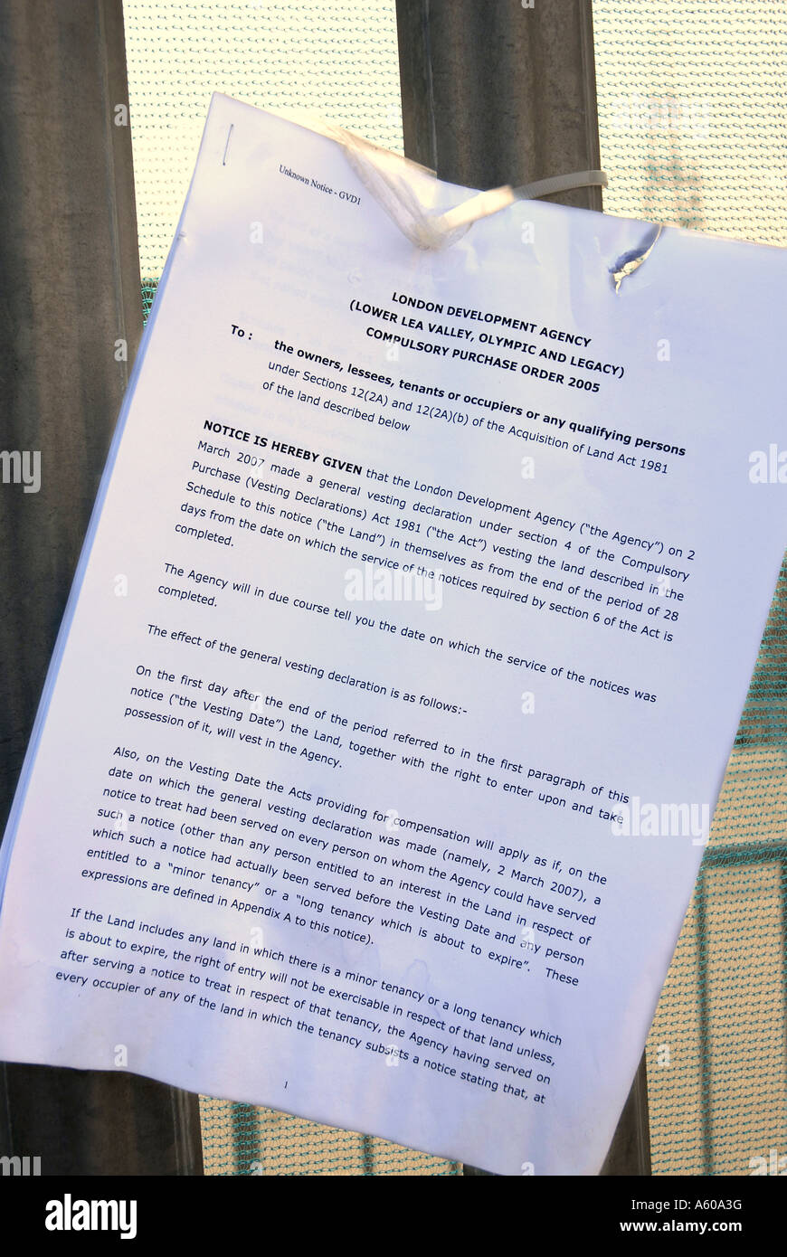 Compulsory purchase hi-res stock photography and images - Alamy