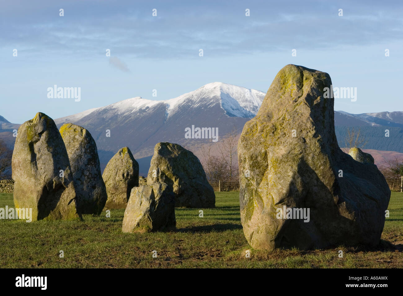 Castlerigg stone circle in winter sun Stock Photo - Alamy