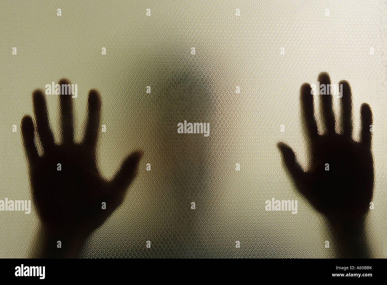 hands against frosted glass Stock Photo - Alamy