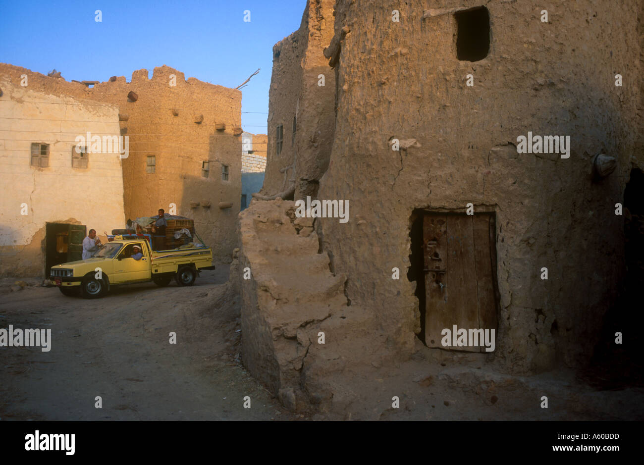 EGYPT Western Desert Siwa Oasis Pick up truck loaded with people and ...