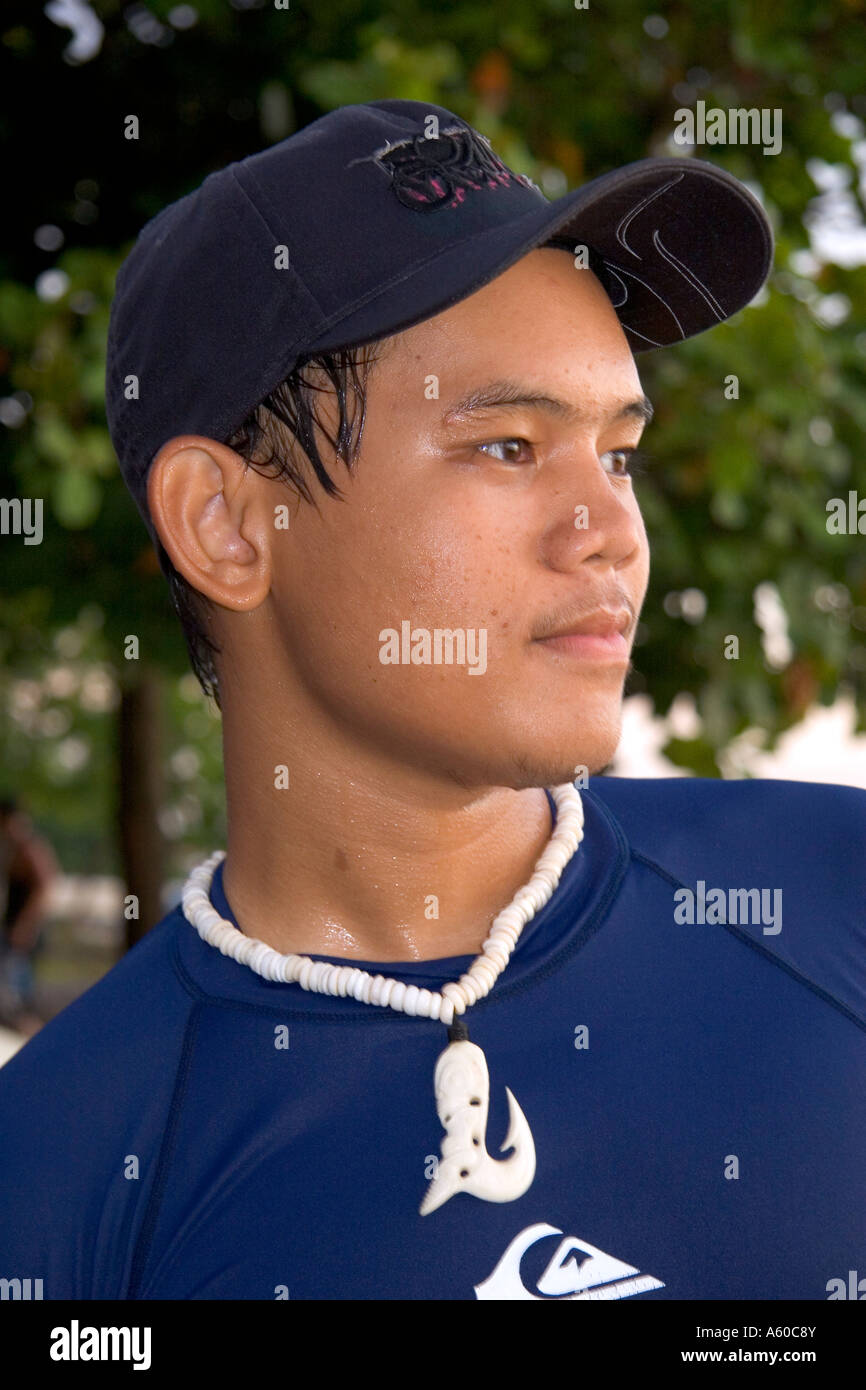 Teenage tahitian boy on the island of Tahiti Stock Photo - Alamy