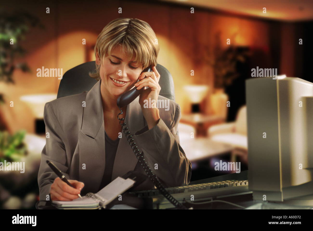 business woman phoning Stock Photo - Alamy