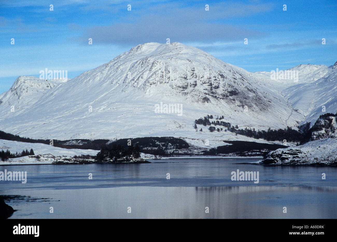 Ben Killilan,Loch Long in winter raiment. Kyle Of Lochalsh, Scotland ...