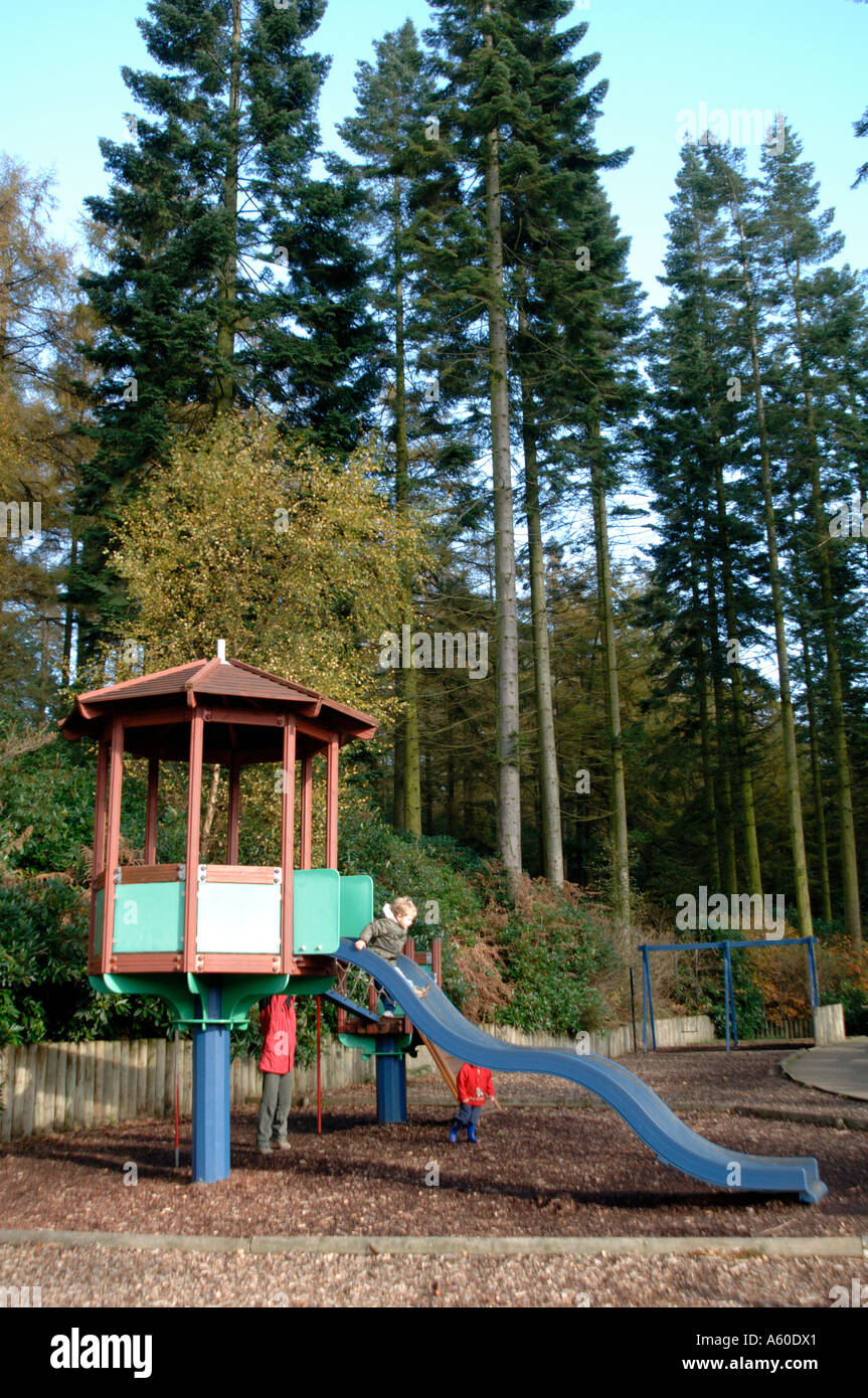 Children's adventure playground, Centre Parcs, Longleat, England, UK ...