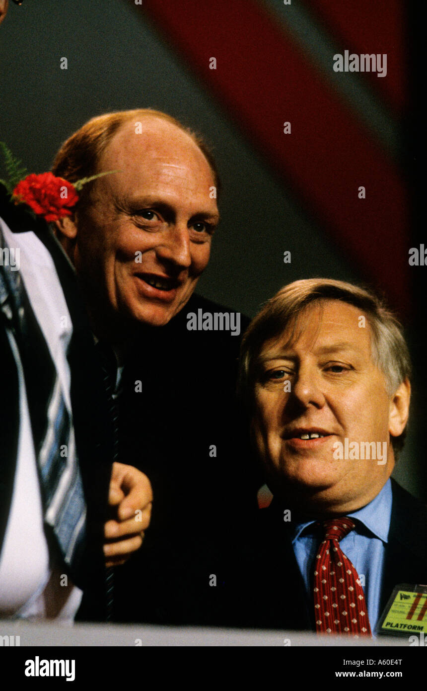 LABOUR PARTY CONFERENCE 1985 NEIL KINNOCK AND ROY HATTERSLEY Stock ...