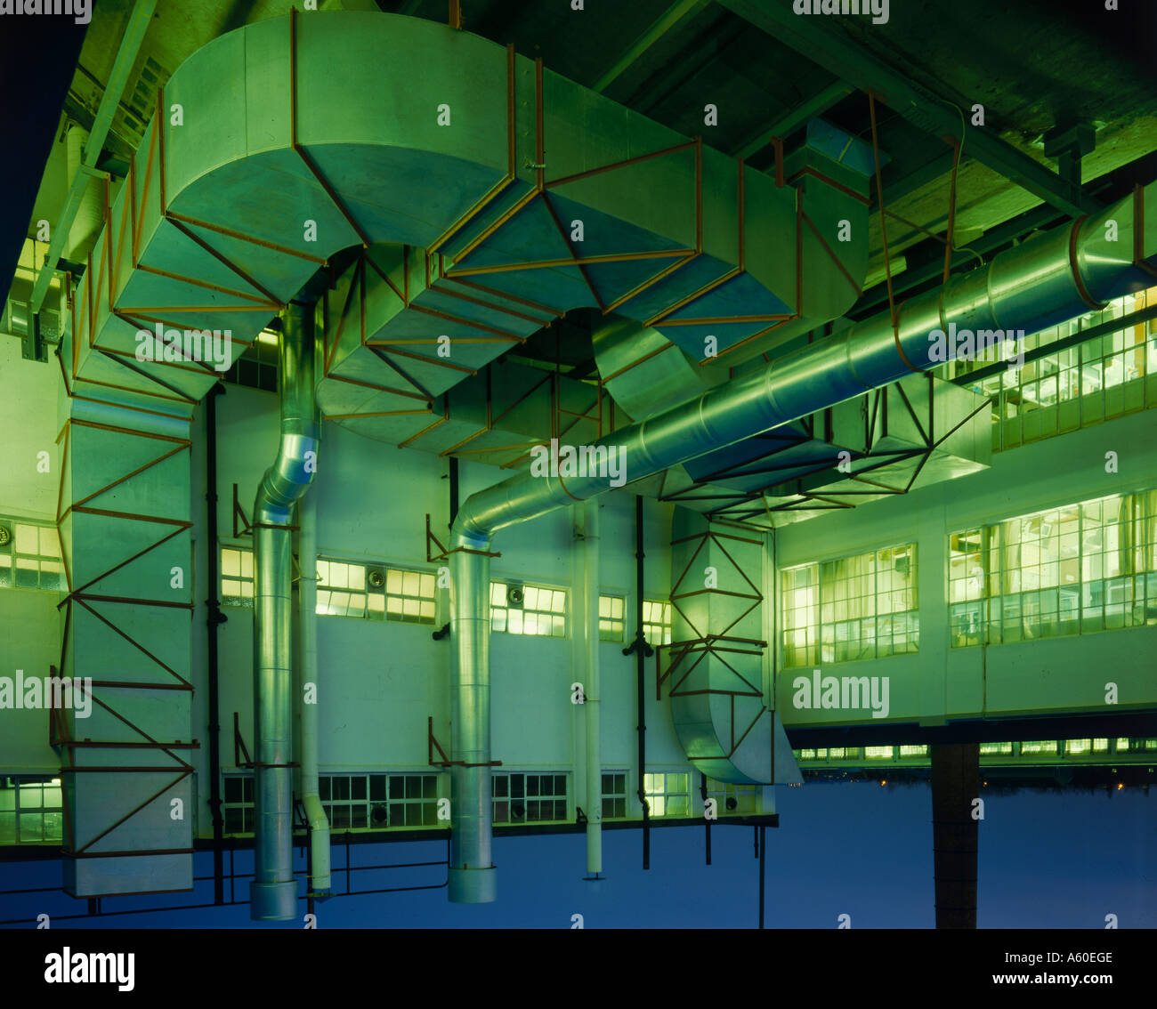 Ducts in air conditioning plant Stock Photo - Alamy
