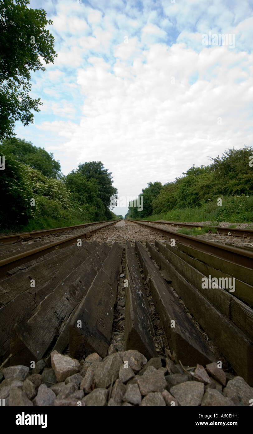 Side view empty railway track hi-res stock photography and images - Alamy