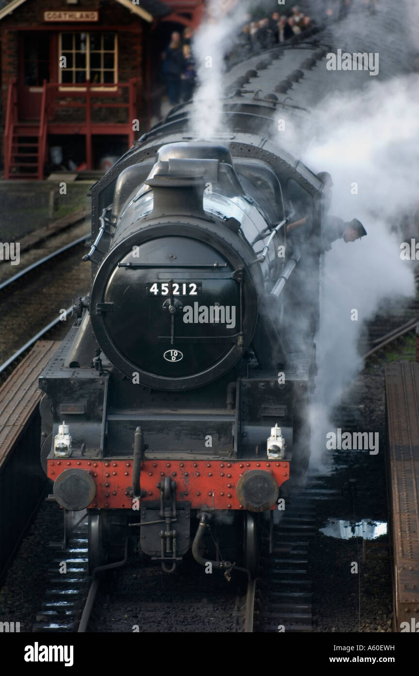 Steam Loco 45212 Black Five at Goathland Station Stock Photo - Alamy