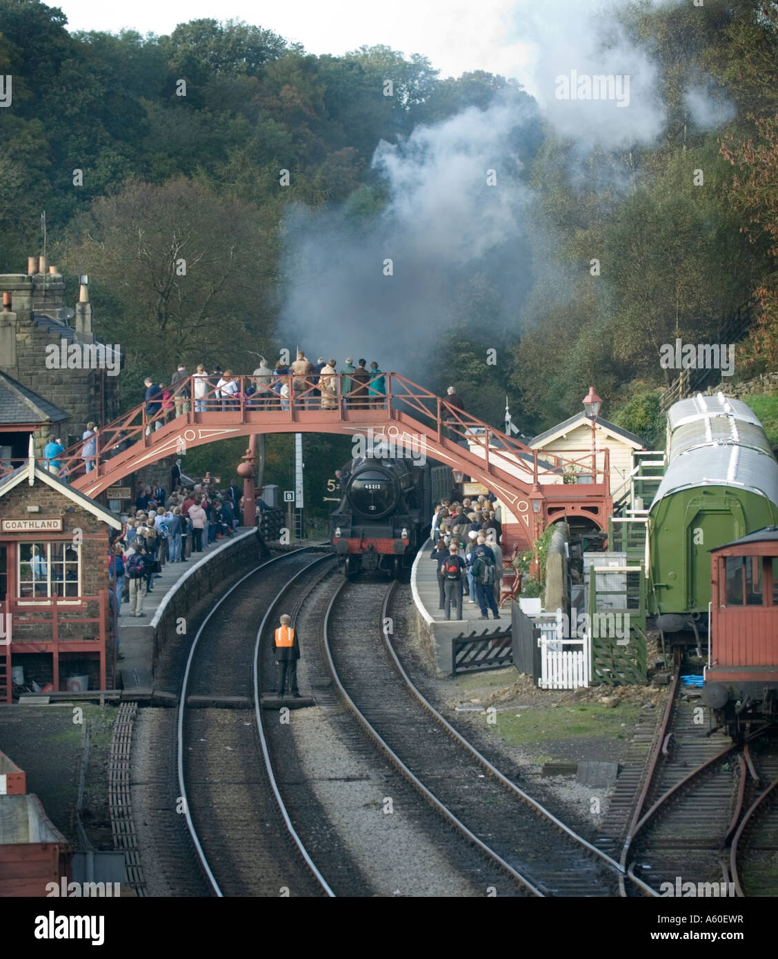 Steam Loco arriving at Goathland Station location for Harry Potter ...
