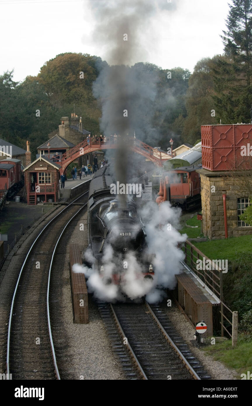 Steam Loco at Goathland the Location of the Harry Potter Fims Stock ...