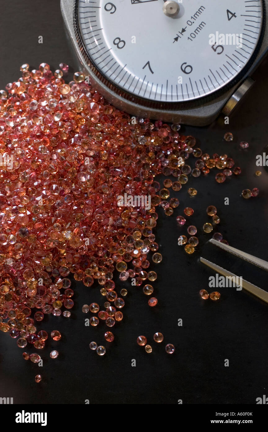 Grading Pink Sapphires Stock Photo - Alamy