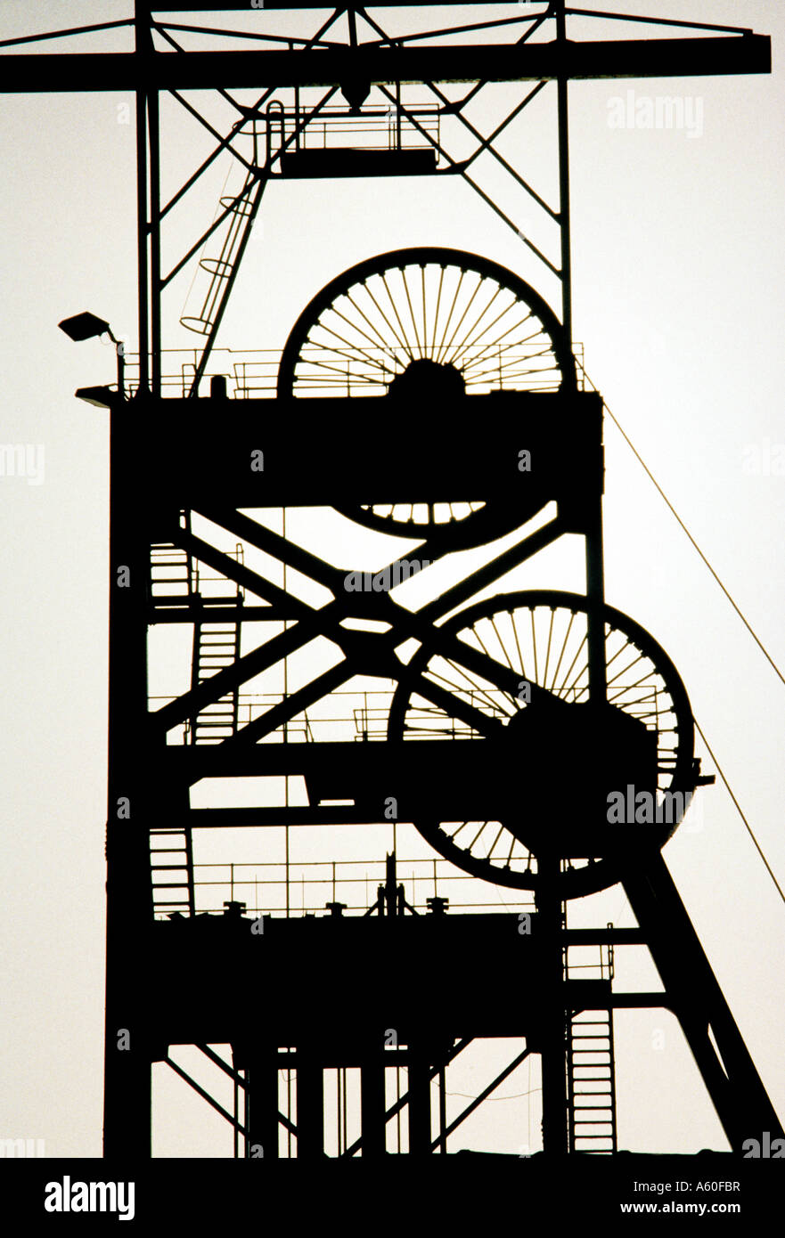 Hickleton pit winding gear upright mine mine shaft coal mine hi-res ...