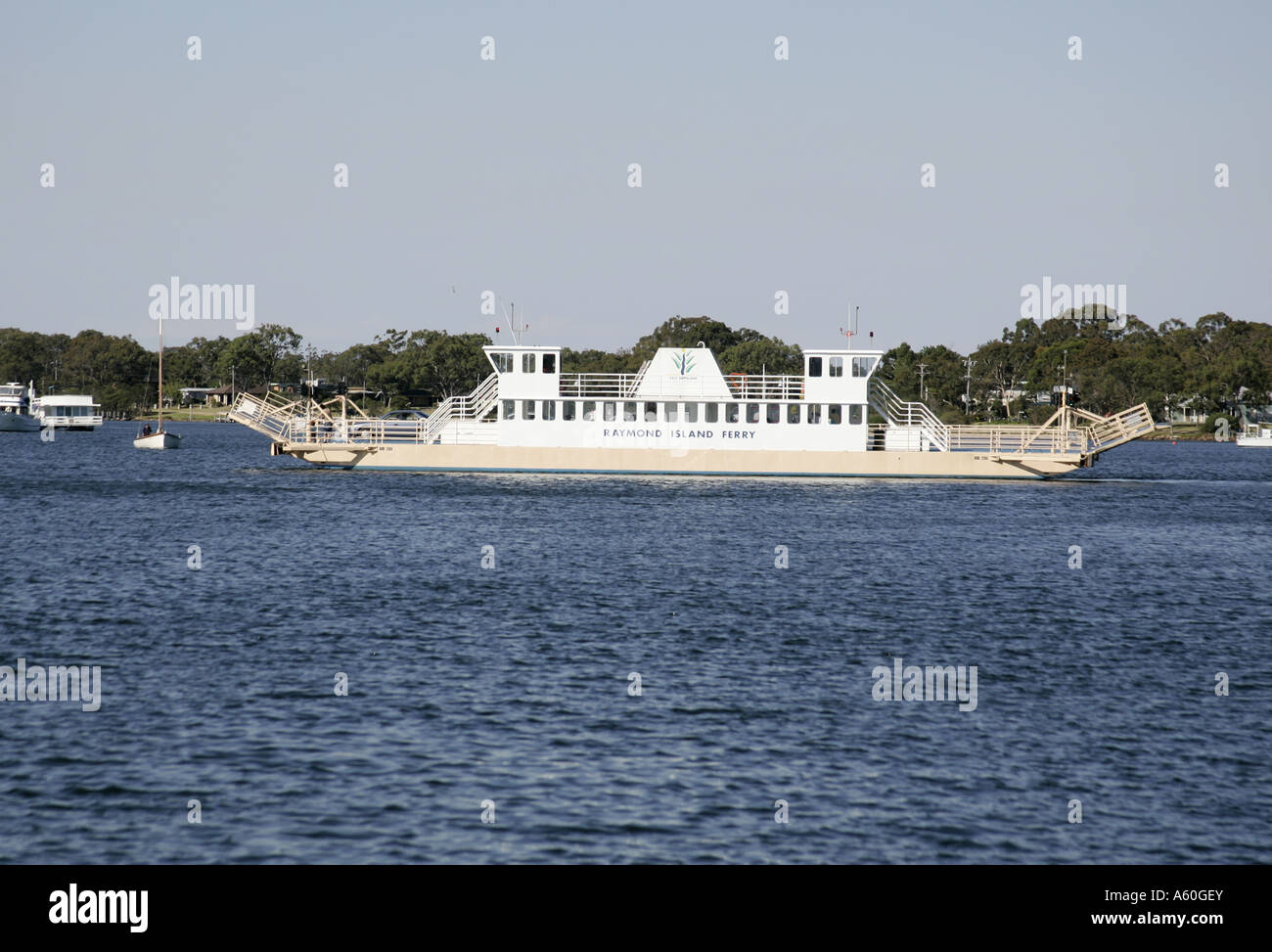 Raymond Island ferry in East Gippsland,Victoria,Australia Stock Photo ...