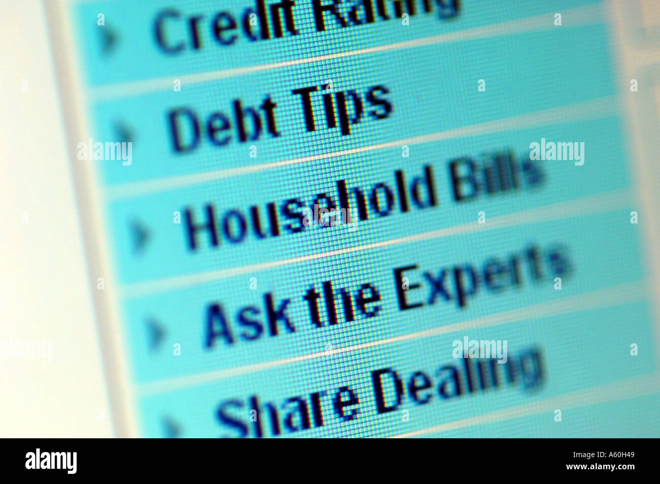 internet screen monitor detail Stock Photo - Alamy