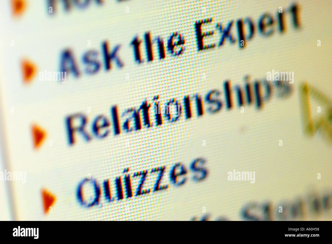 internet screen monitor detail Stock Photo - Alamy