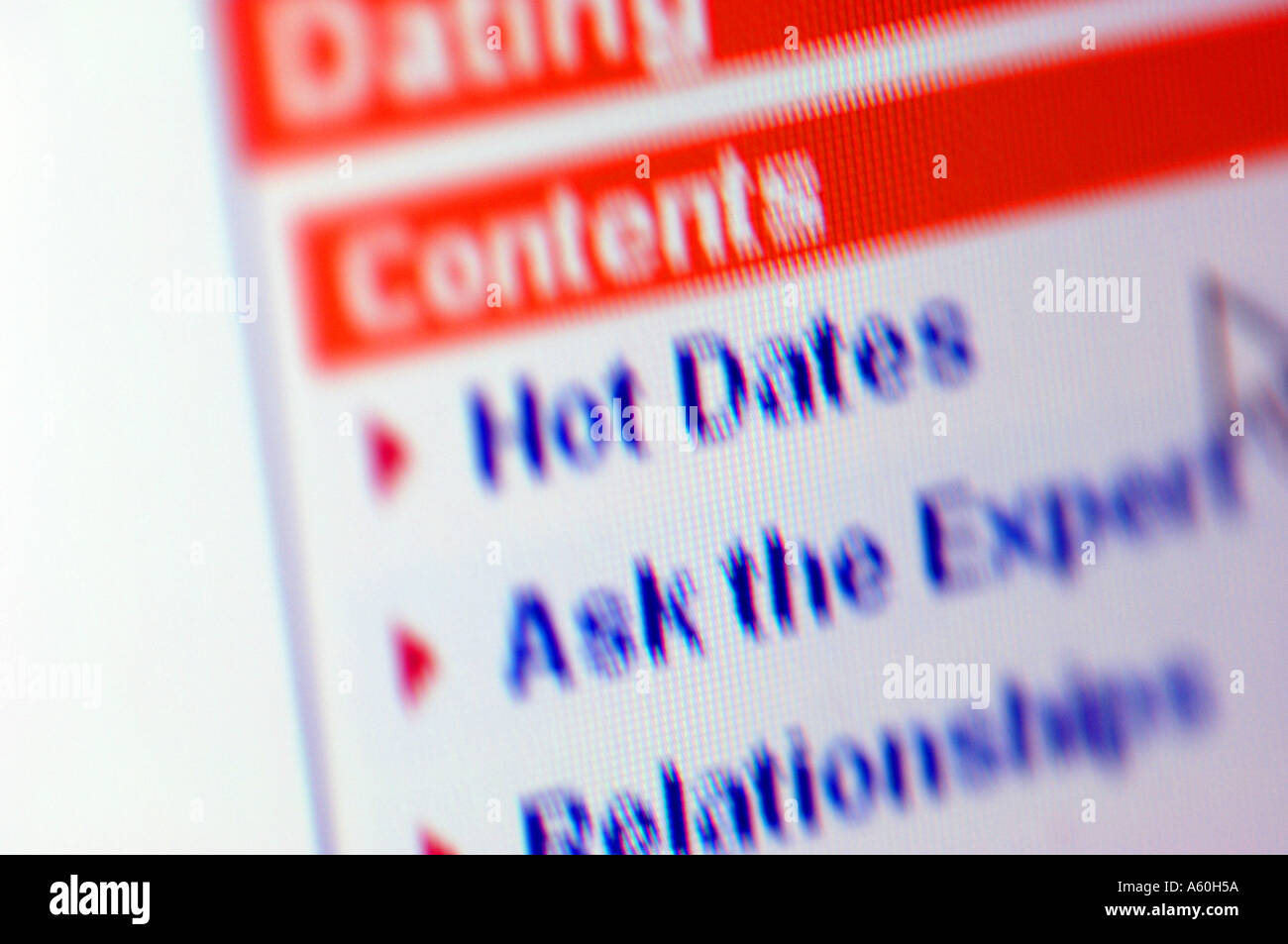 internet screen monitor detail Stock Photo - Alamy