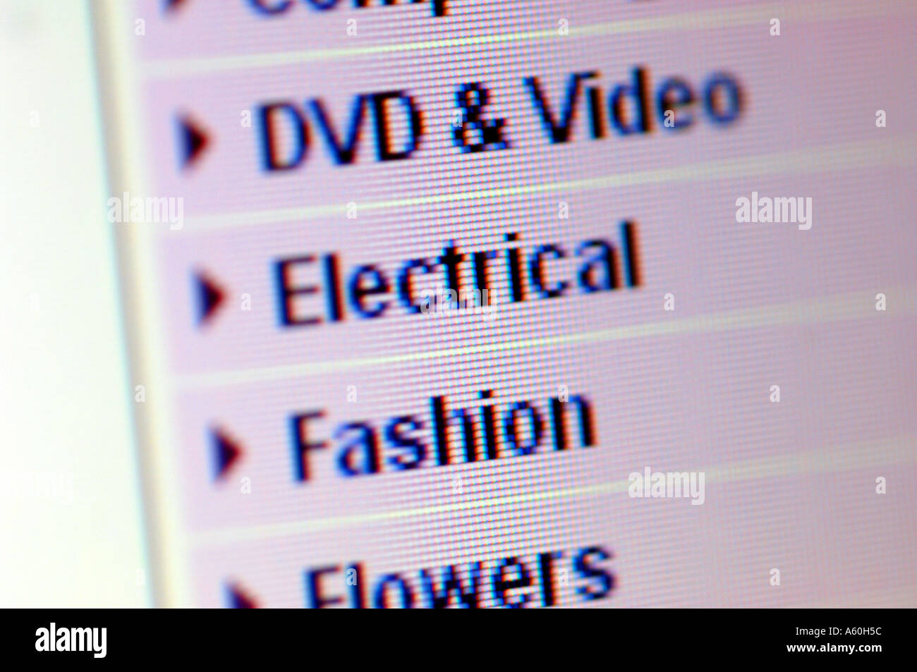internet screen monitor detail Stock Photo - Alamy