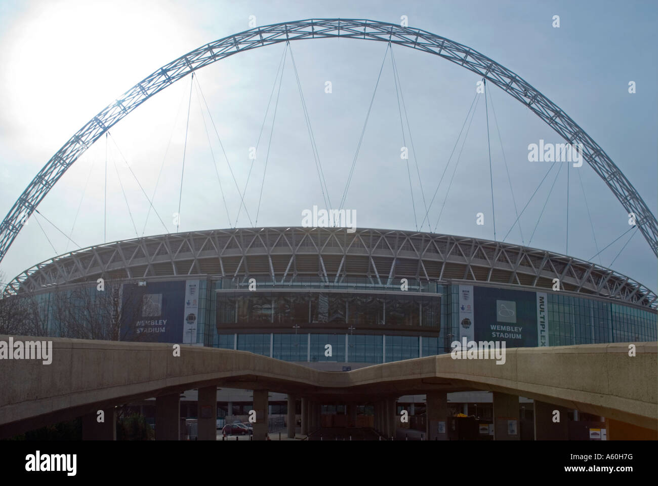Horizontal close up of the New Wembley Stadium and it's impressive arch ...