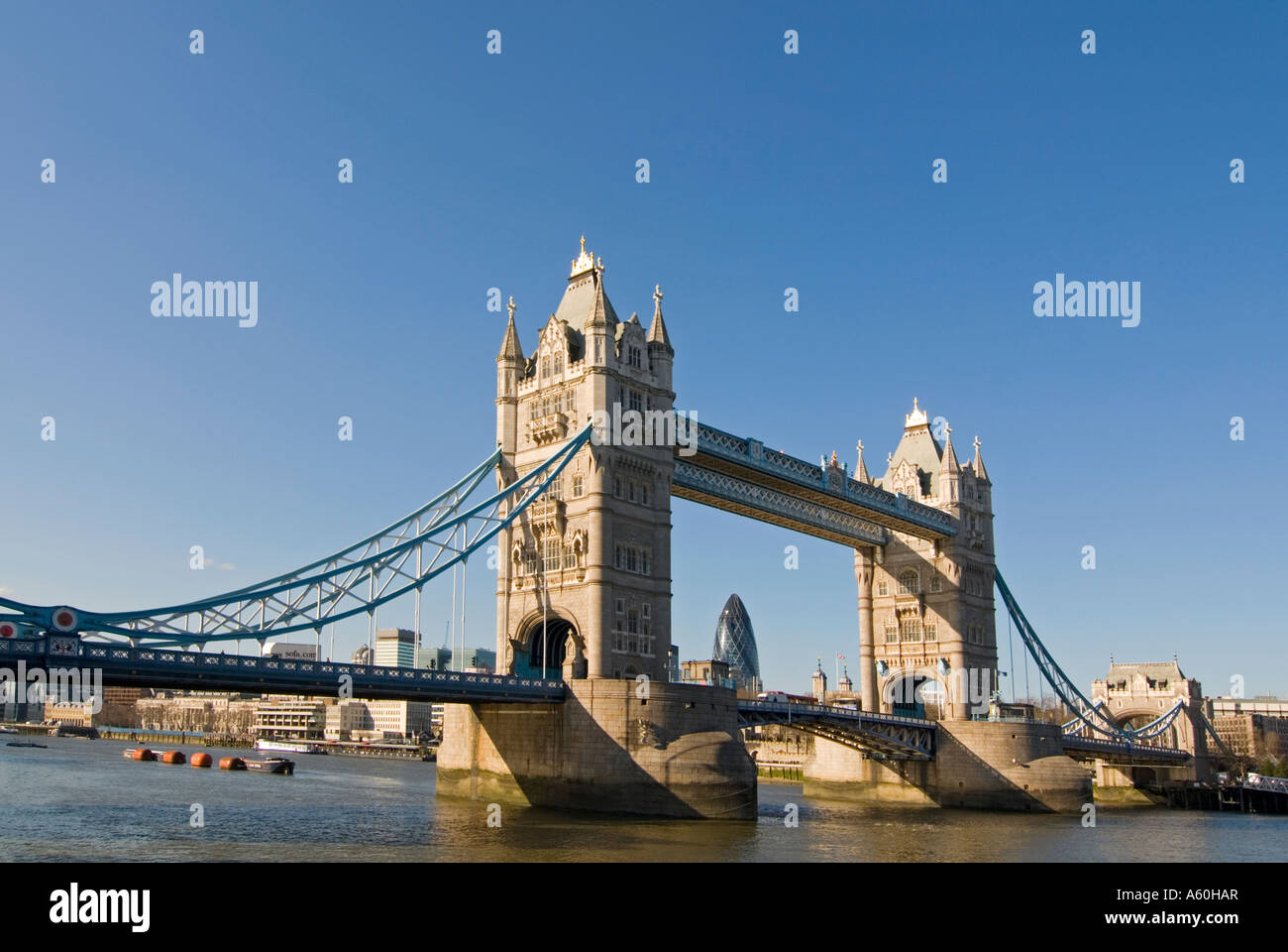 Horizontal wide angle of the iconic Victorian gothic style towers of ...