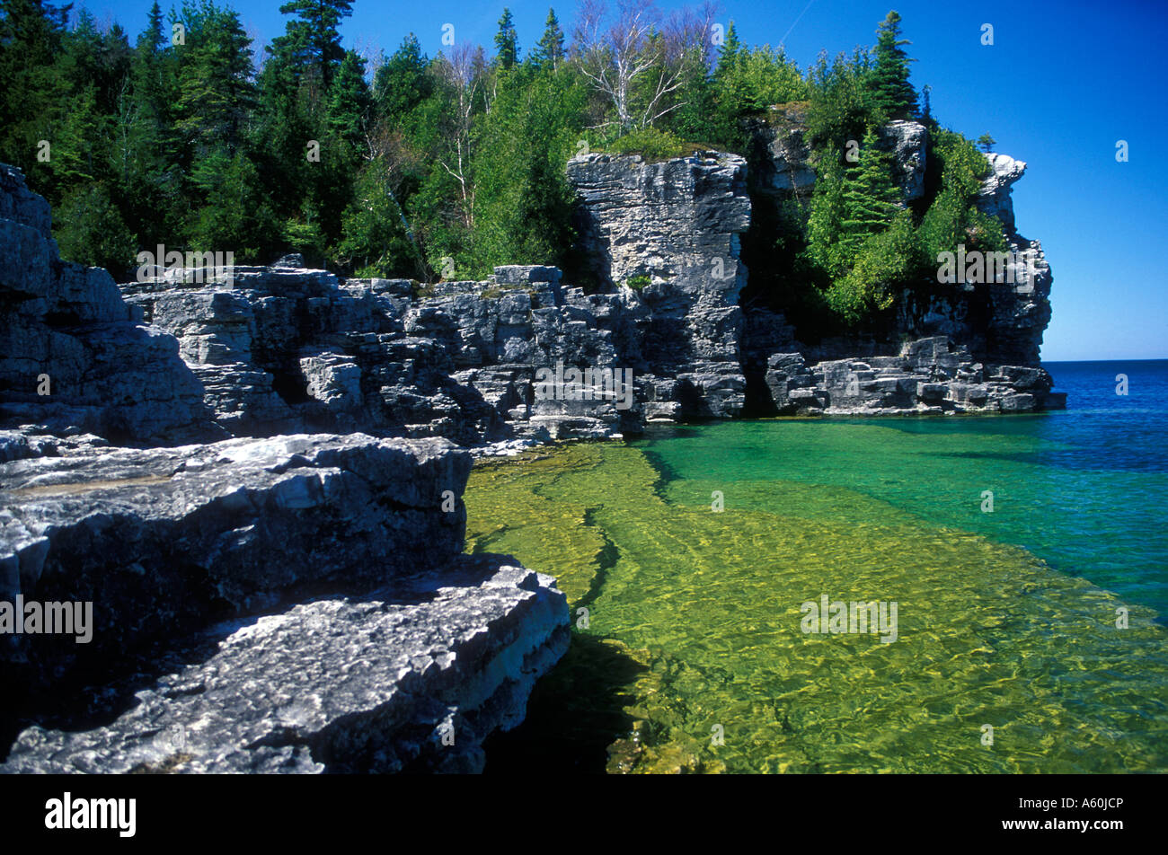 Bruce Peninsula National Park Georgian Bay Tobermory Ont. Canada Stock ...