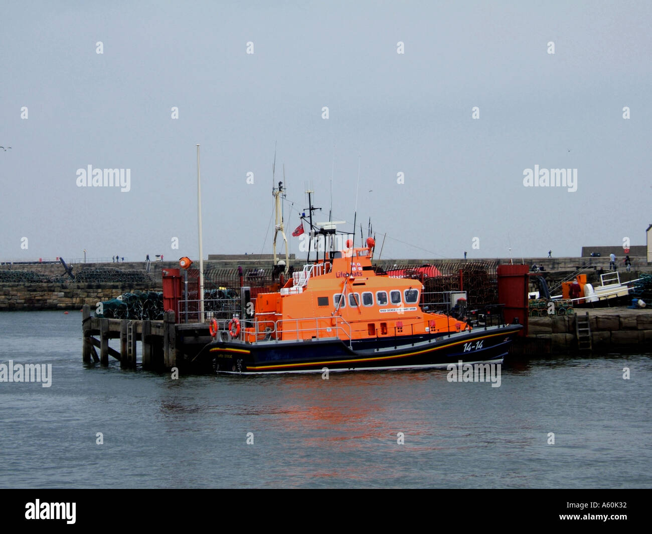 Whitby Lifeboat in the Harbour Stock Photo - Alamy