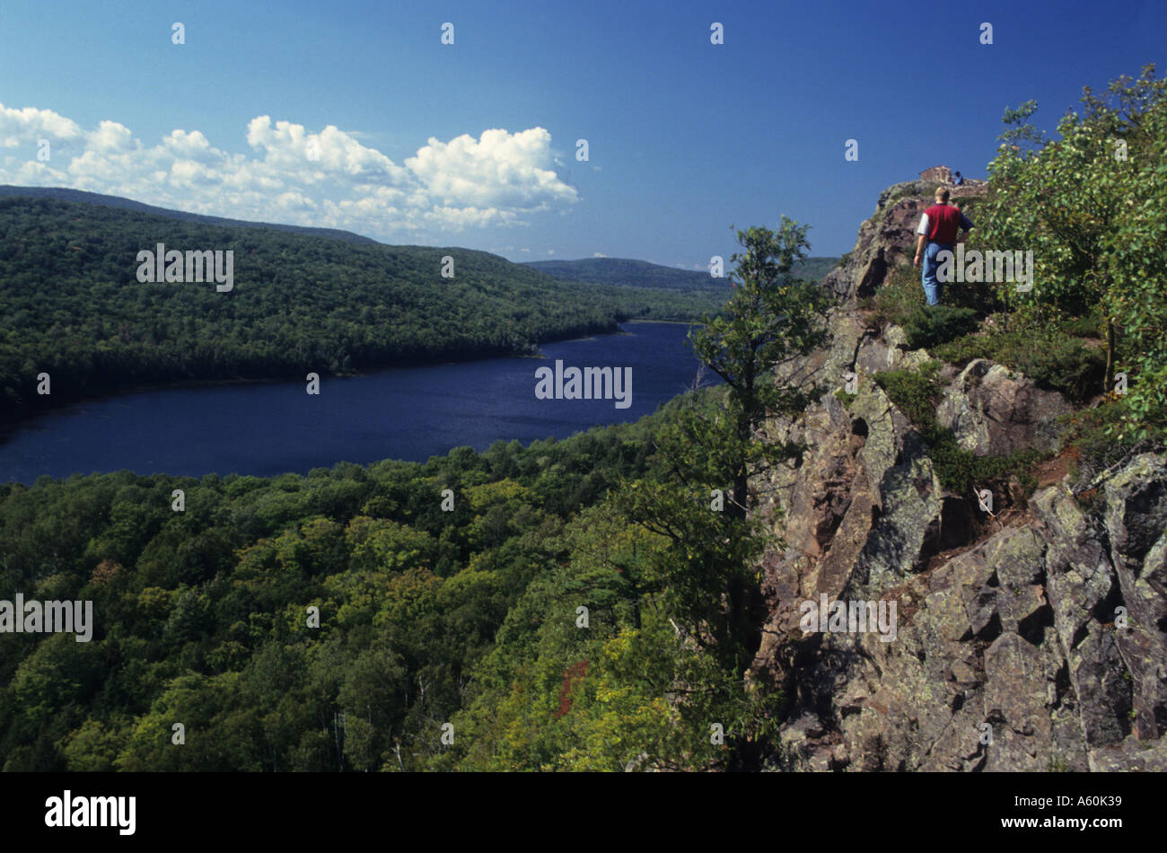 Escarpment overlooking Lake of the Clouds in Michigan's Porcupine ...