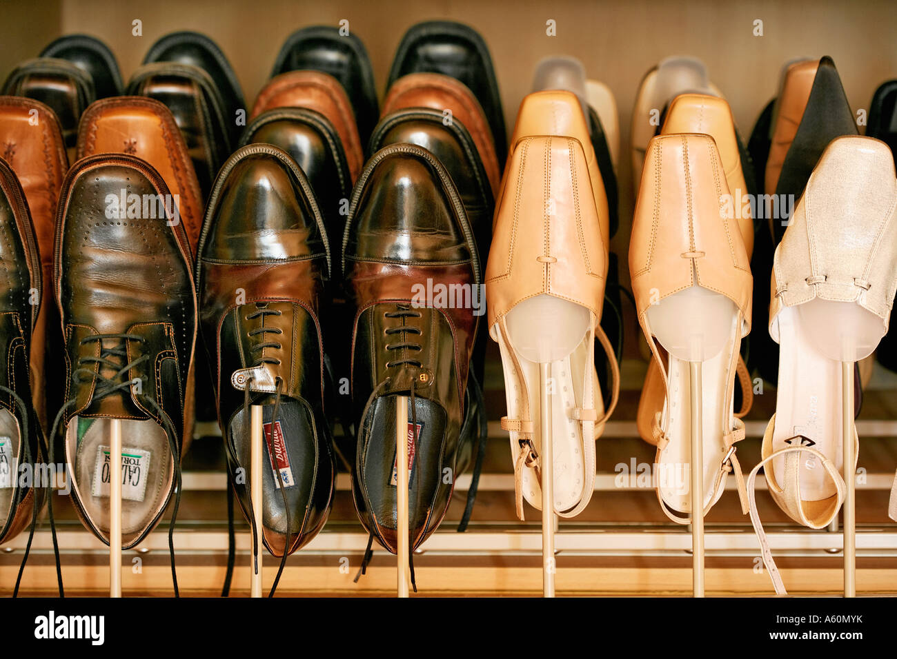 SHOES IN WARDROBE Stock Photo - Alamy