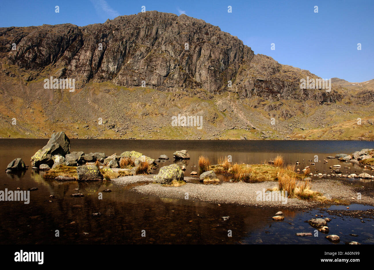 Stickle Tarn and Harrison Stickle Stock Photo - Alamy