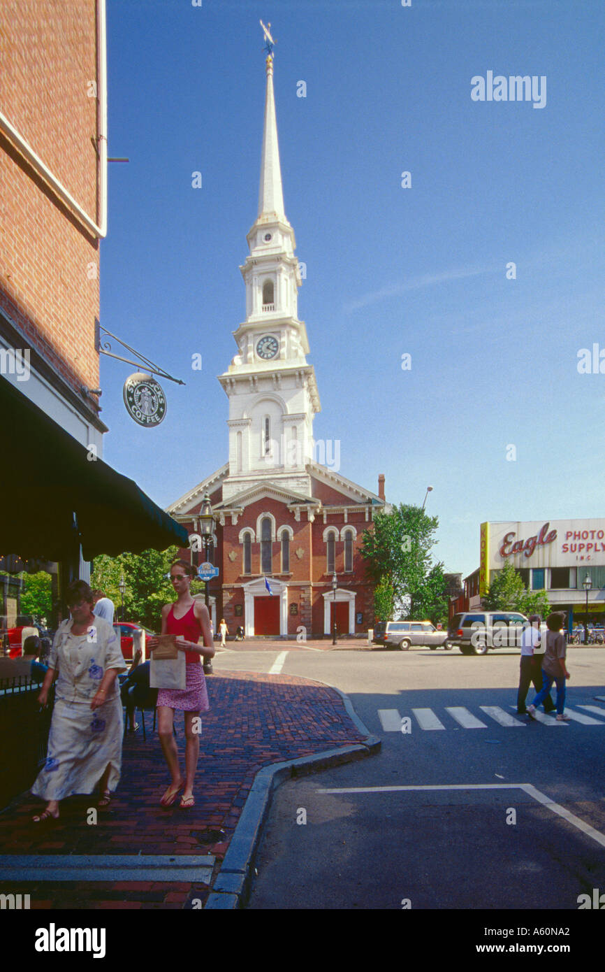 The North Church Market Square Portsmouth NH USA Stock Photo - Alamy
