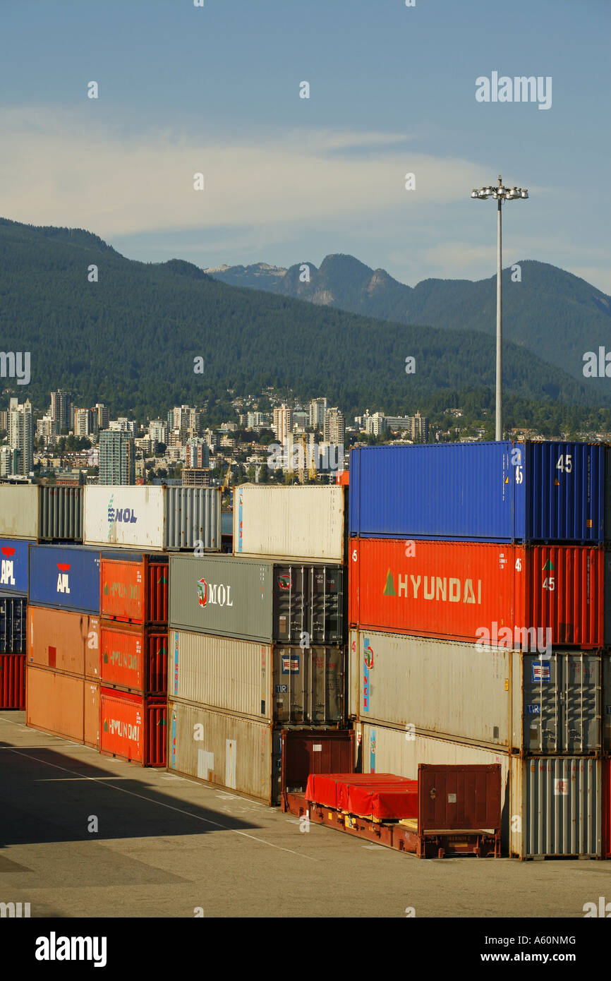 Port Vancouver container terminal, Canada Stock Photo - Alamy