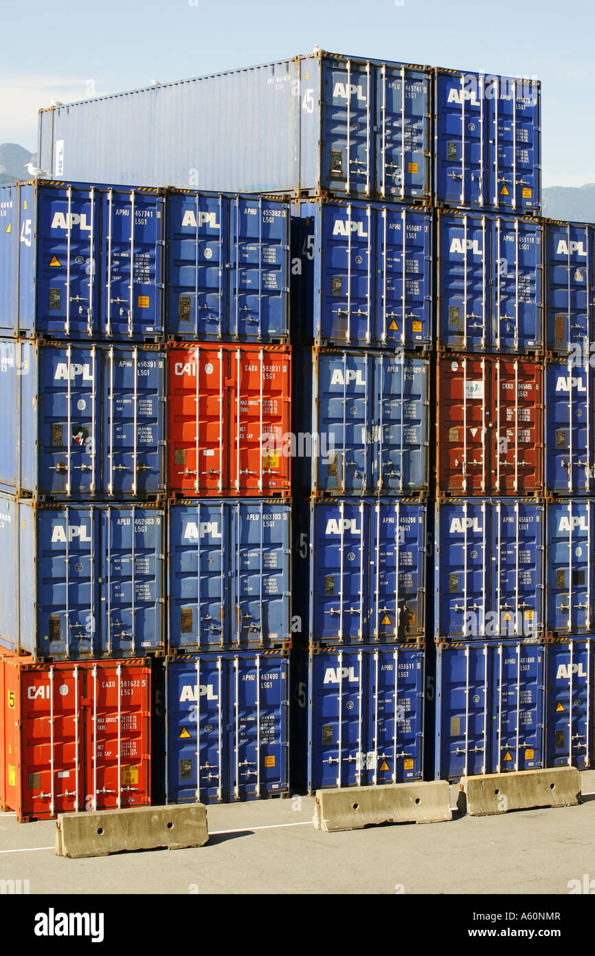 Port Vancouver container terminal, Canada Stock Photo - Alamy