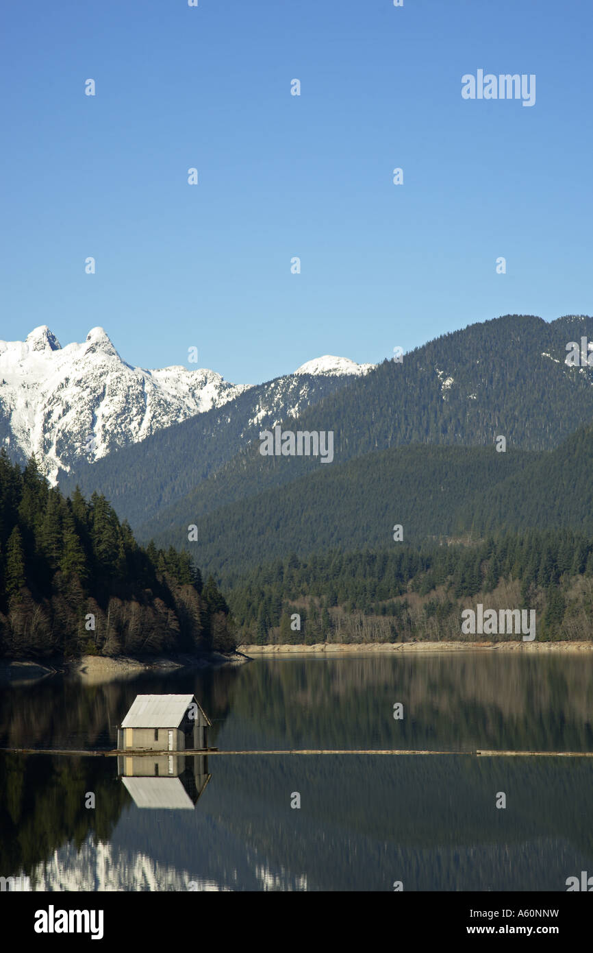 The Lions peaks, the North Shore Mountains, Vancouver, Canada Stock ...