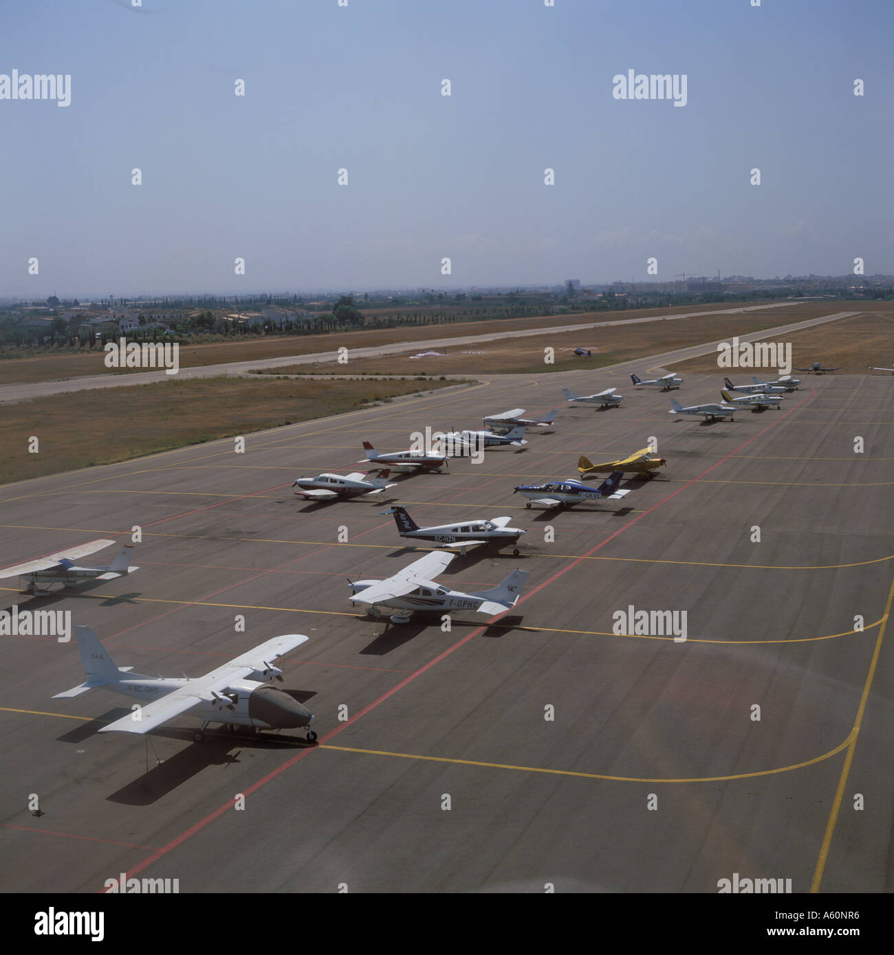 Scene from helicopter approach to land at Son Bonet airport formerly ...