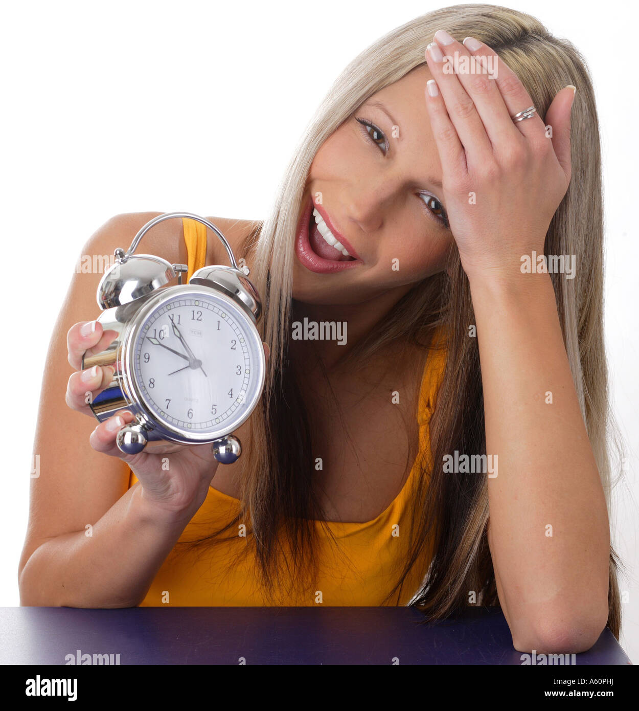when the alarm-clock rings Stock Photo - Alamy